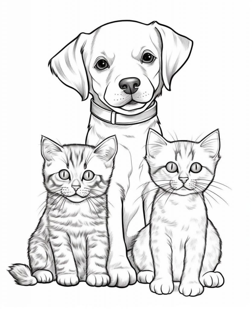 Pets Color Sheets (Free & Printable)
