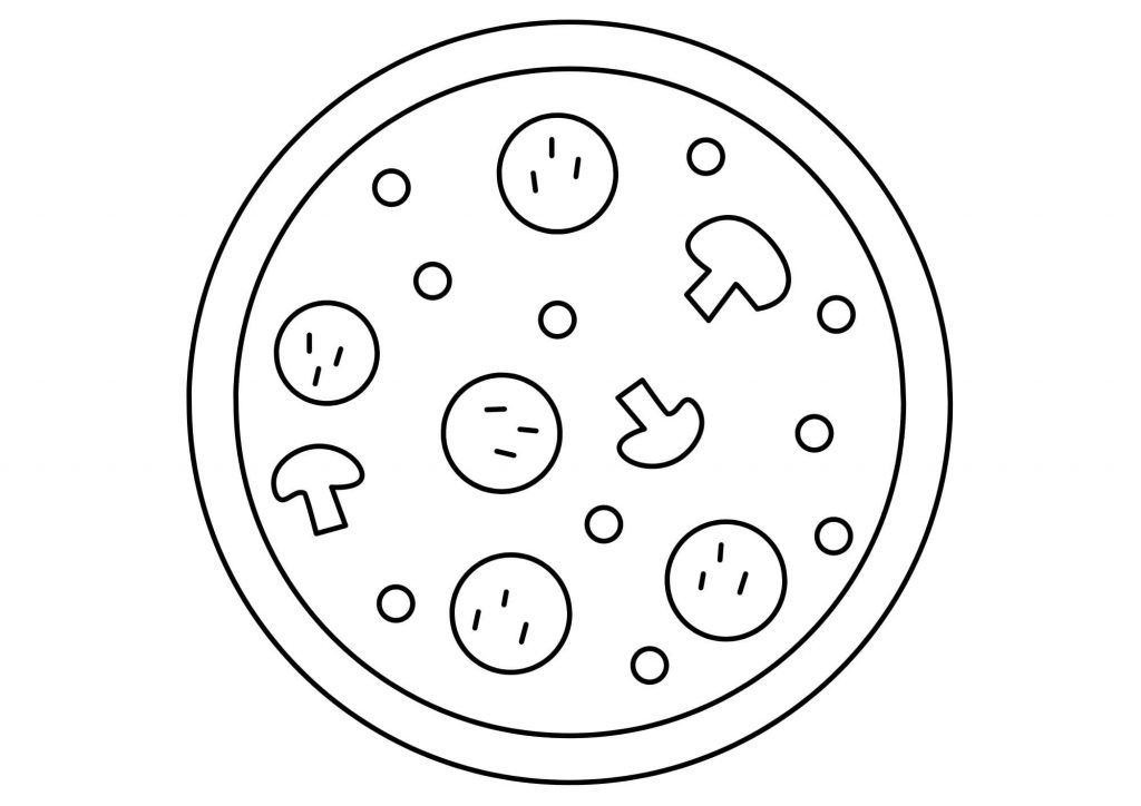 Pizza Color Sheet (Free + Printable) | Kokoprint.com