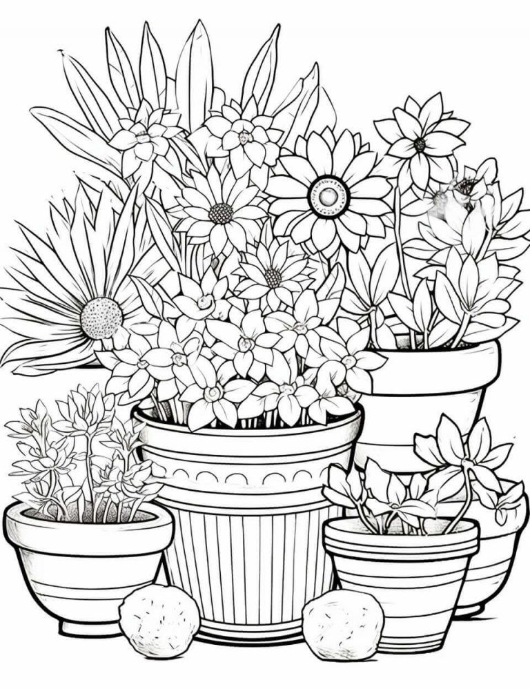 Plants Color Sheets (Free + Printable)