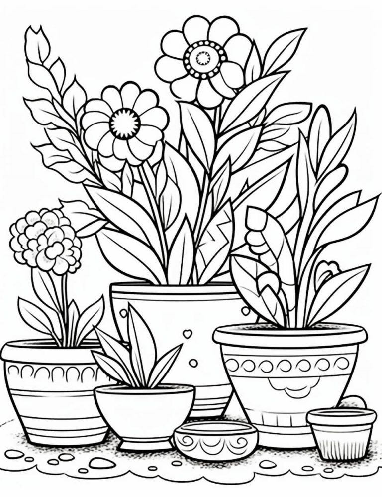 Plants Color Sheets (Free + Printable)