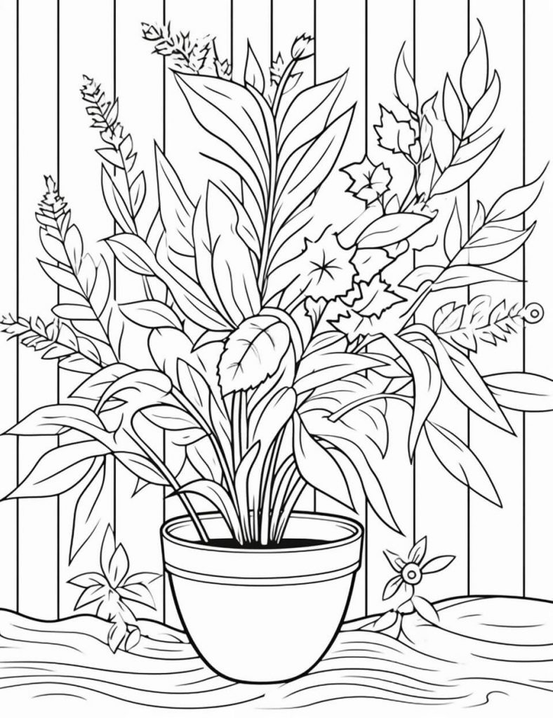 Plants Color Sheets (Free + Printable)