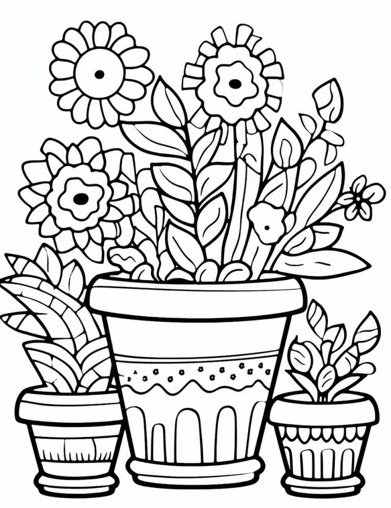 Plants Color Sheets (Free + Printable)
