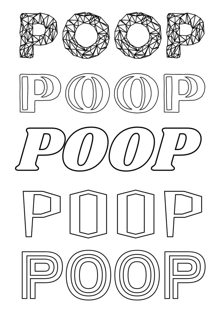 Poop coloring sheet (free & printable) | Kokoprint.com