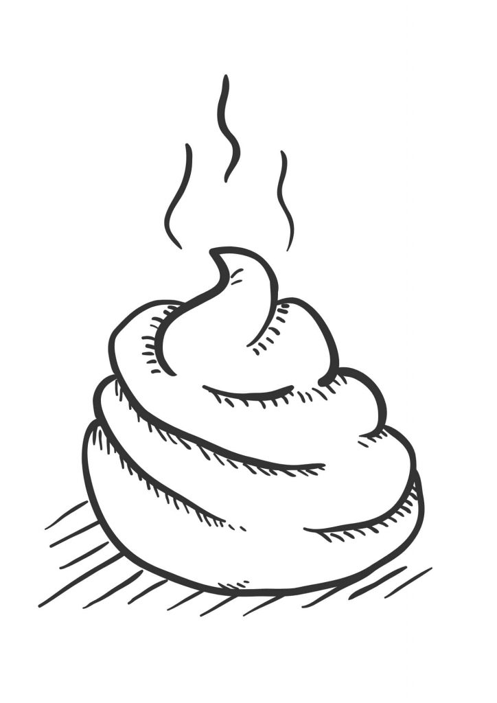 Poop coloring sheet (free & printable) | Kokoprint.com