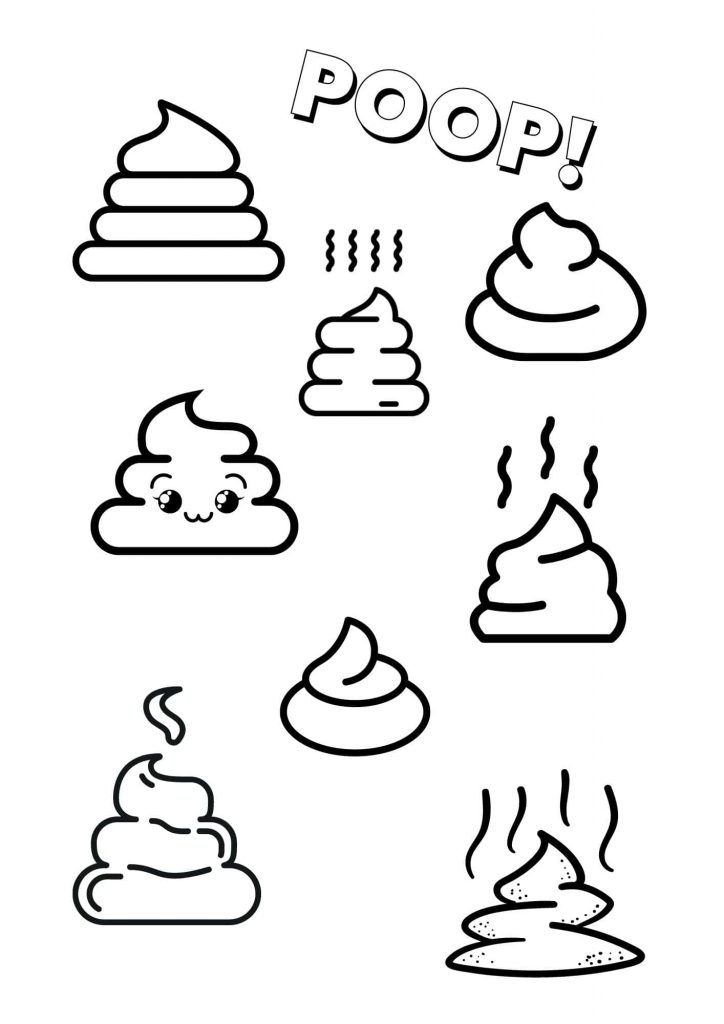 Poop coloring sheet (free & printable) | Kokoprint.com