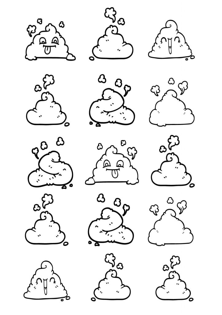 Poop coloring sheet (free & printable) | Kokoprint.com