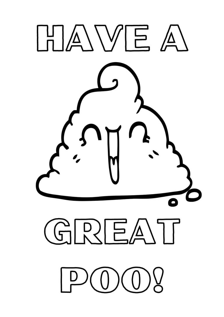 Poop coloring sheet (free & printable) | Kokoprint.com