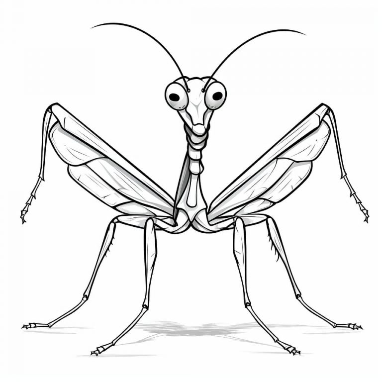 Praying Mantis Pictures to Color (Free + Printable)