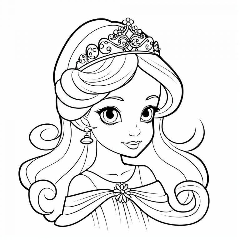 Princess Color Sheet (Free + Printable)