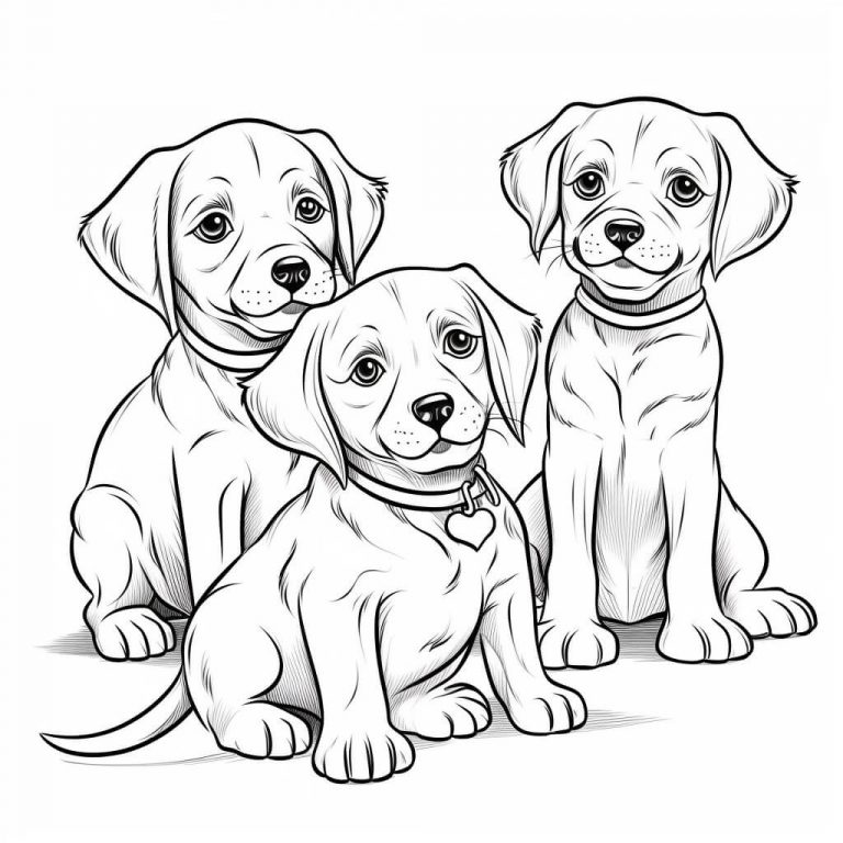 Adorable Puppy Coloring Pages (Free + Printable)