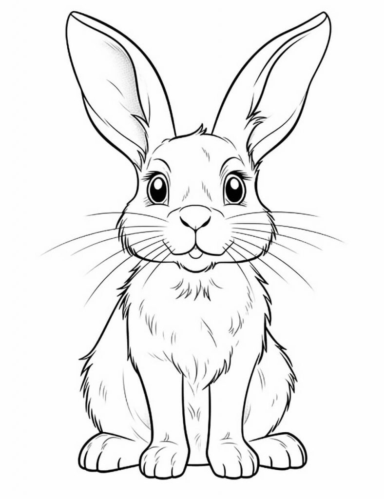 Conejo | Dibujos para imprimir y colorear (gratis) - Kokoprint.com