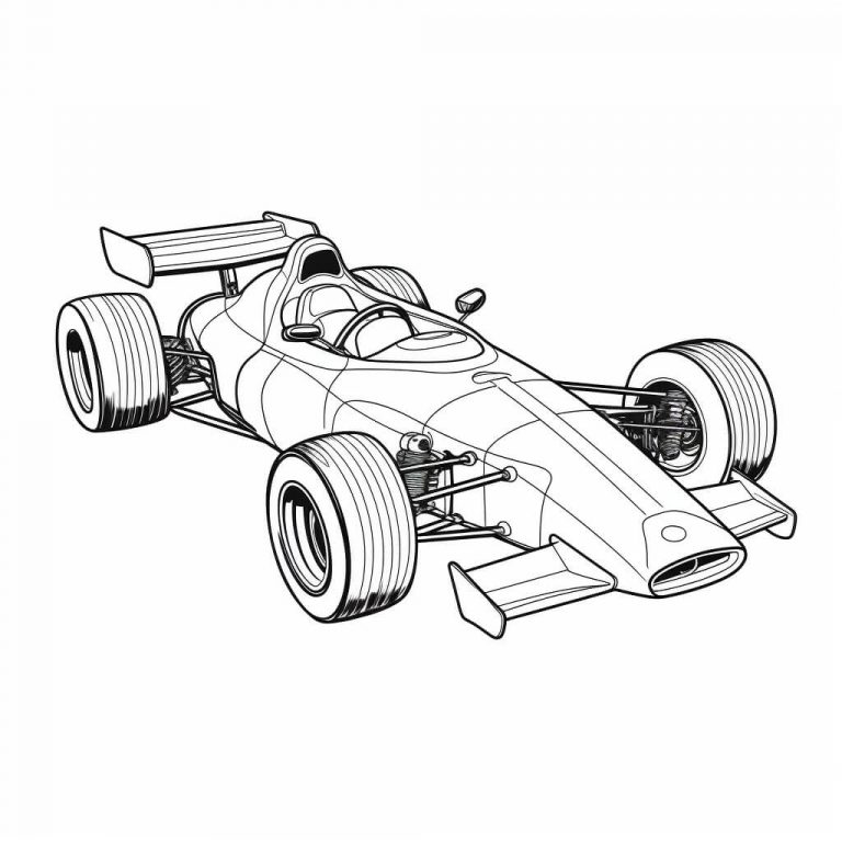 Race Car Color Sheet (Free + Printable)