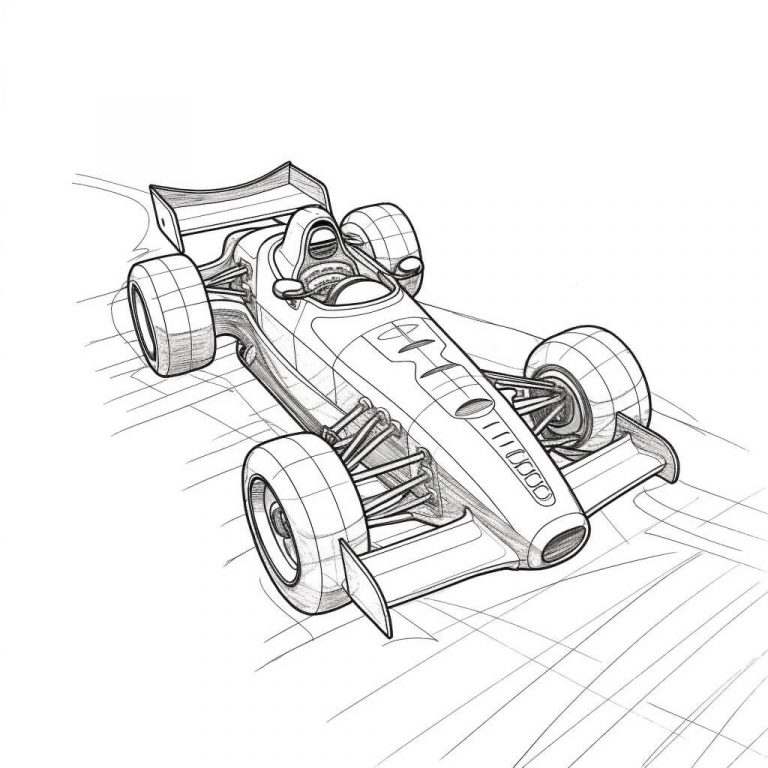 Race Car Color Sheet (Free + Printable)