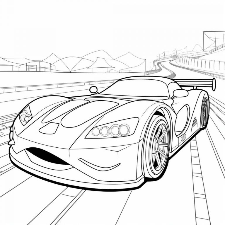 Race Car Color Sheet (Free + Printable)