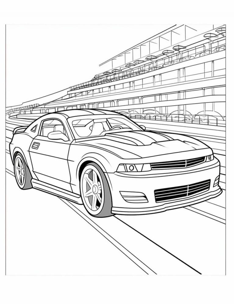 Race Car Color Sheet (Free + Printable)