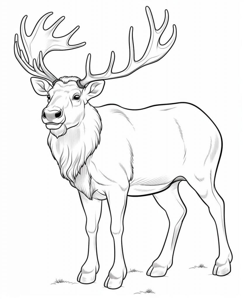 Reindeer Color Sheets (Free & Printable)