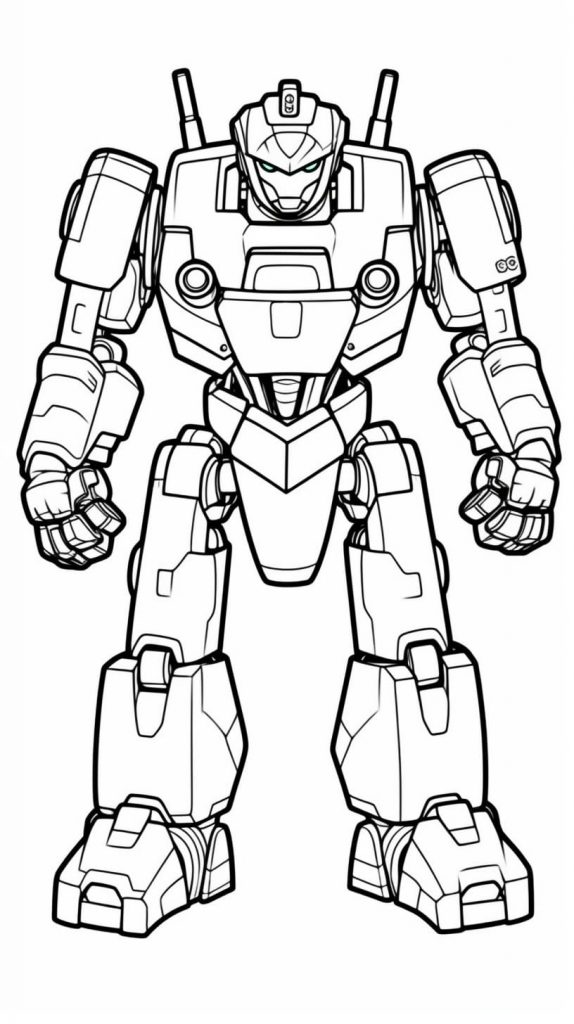 Robot Color Sheet (Free & Printable)