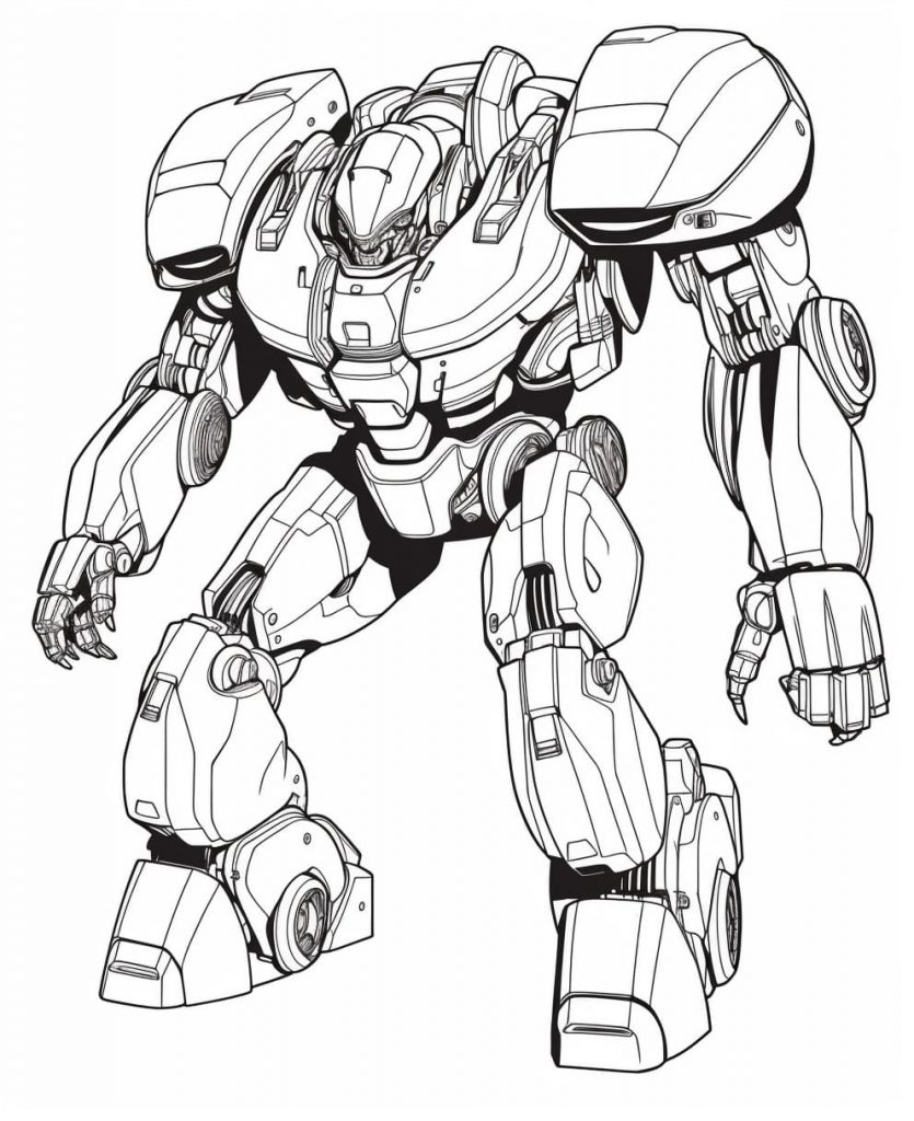 Robot Color Sheet (Free & Printable)