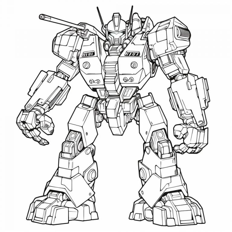 Robot Color Sheet (Free & Printable)
