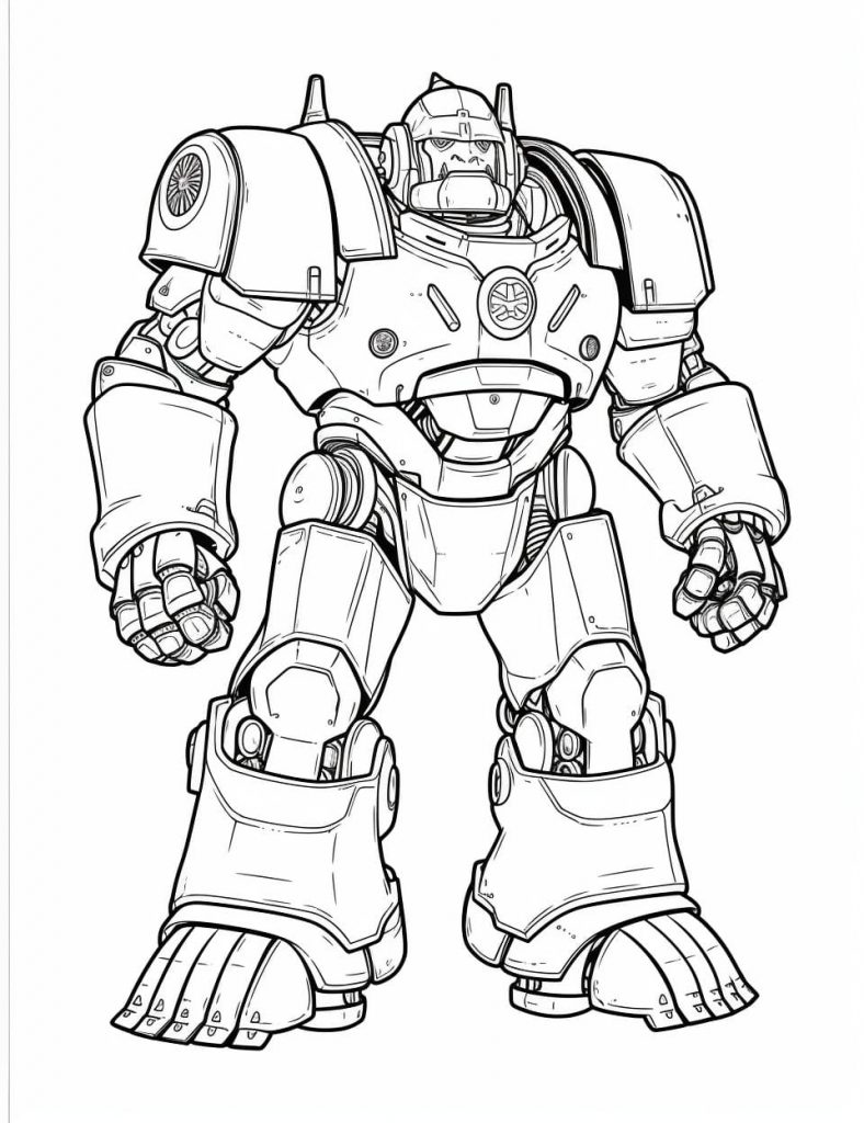 Robot Color Sheet (Free & Printable)