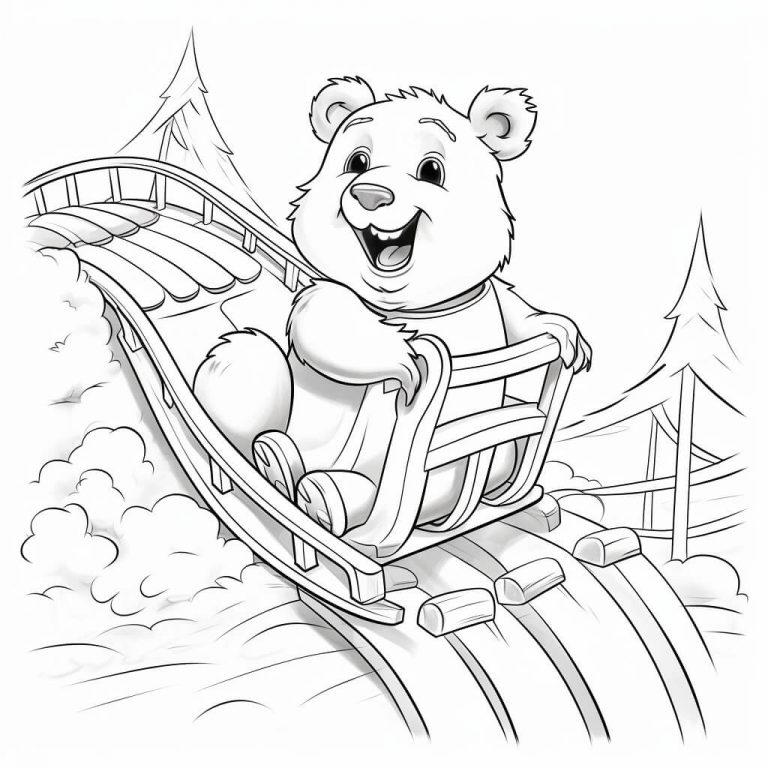 Roller Coaster Coloring Sheets (Free & Printable) | Kokoprint.com