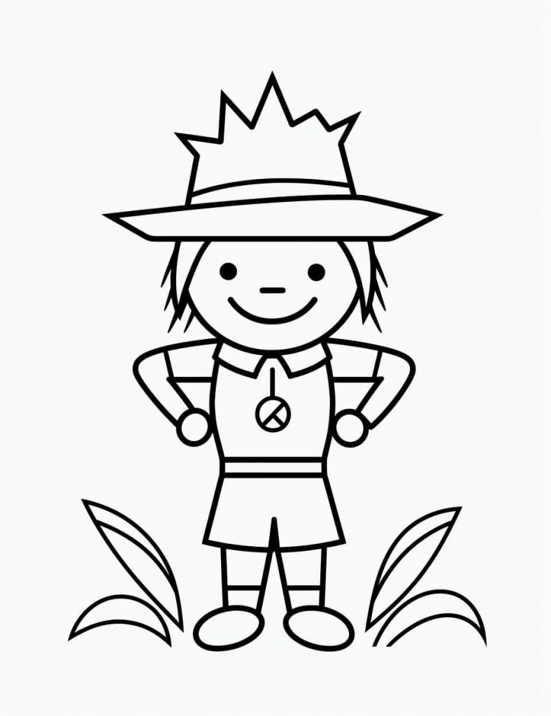 Scarecrow color sheets (free to print)