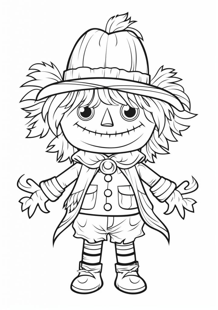 Scarecrow color sheets (free to print)