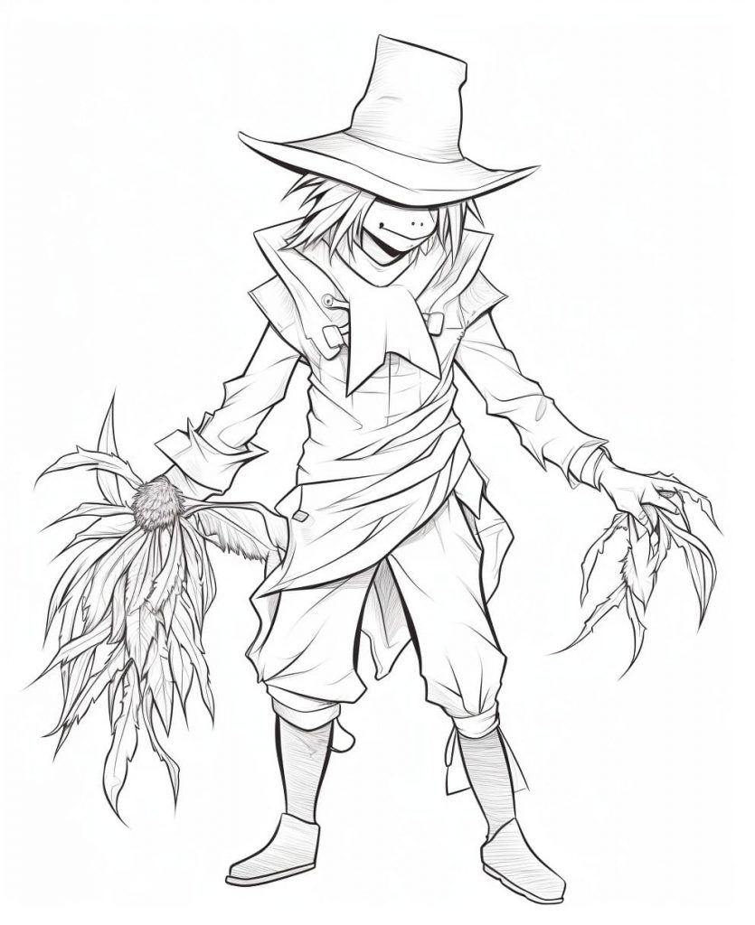Scarecrow color sheets (free to print)