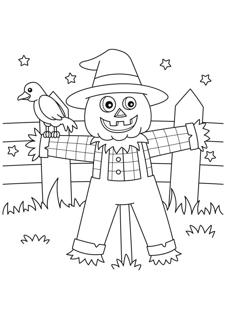 Scarecrow color sheets (free to print)