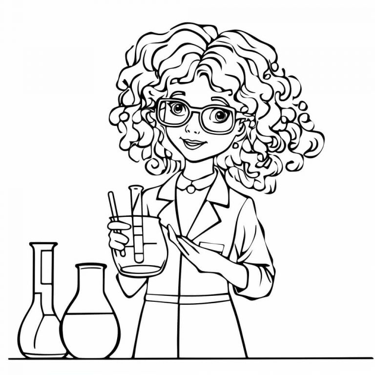 Scientist Coloring Sheets (Free + Printable)