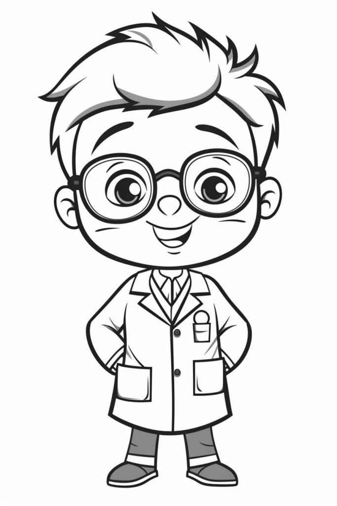 Scientist Coloring Sheets (Free + Printable)