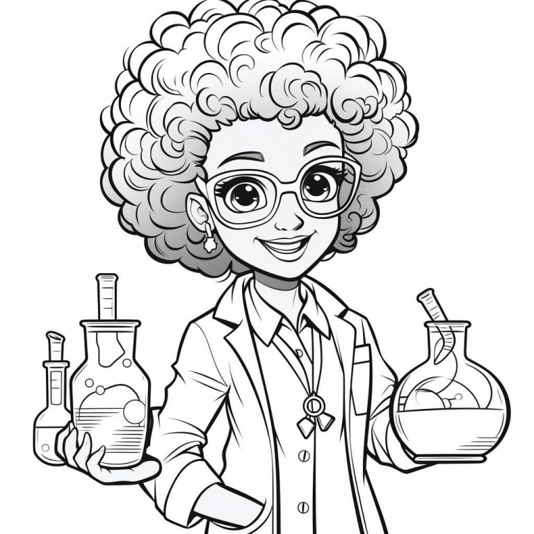 Scientist Coloring Sheets (Free + Printable)