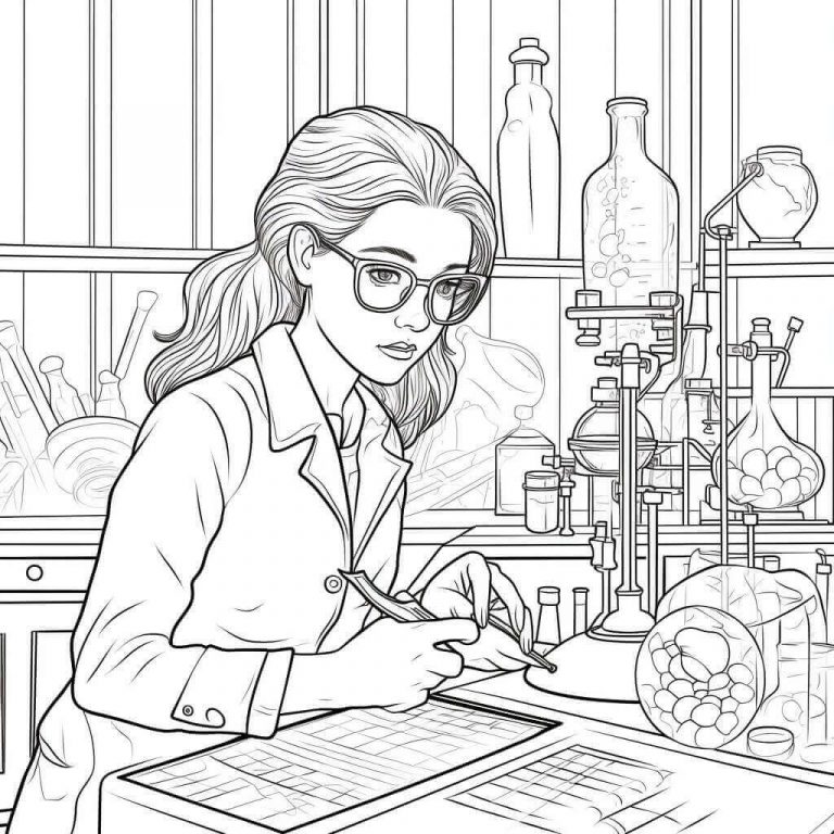 Scientist Coloring Sheets (Free + Printable)