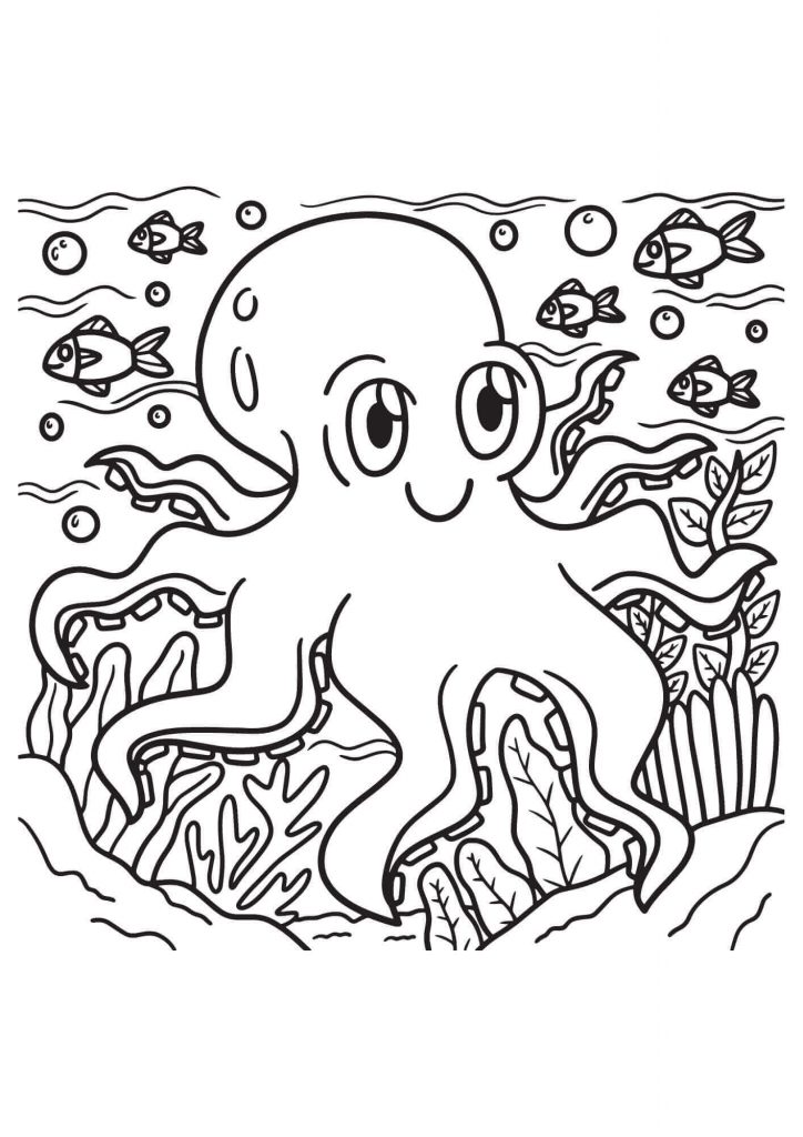 Sea animal Color Sheets (Free + Printable)