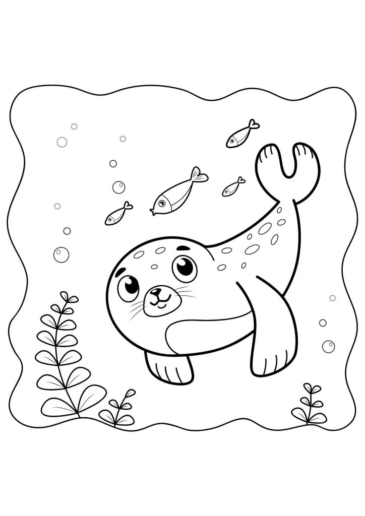 Sea animal Color Sheets (Free + Printable)