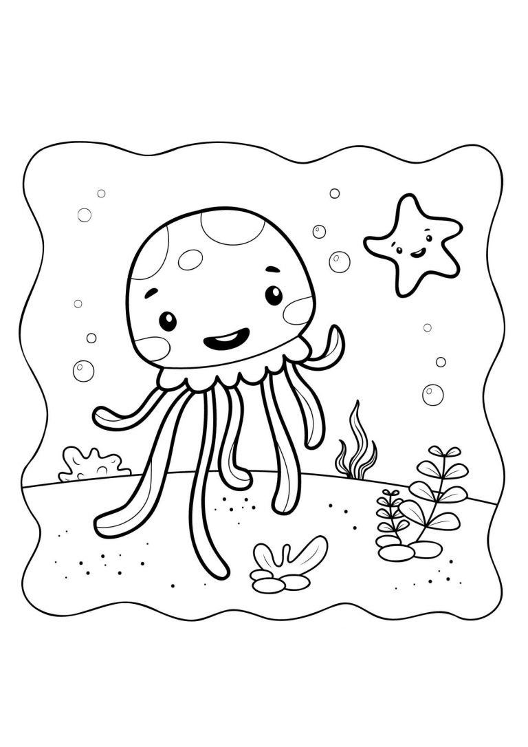 Sea animal Color Sheets (Free + Printable)