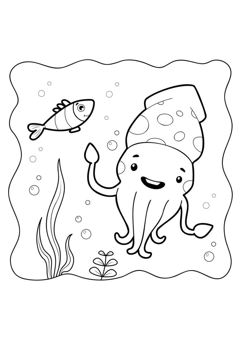 Sea animal Color Sheets (Free + Printable)