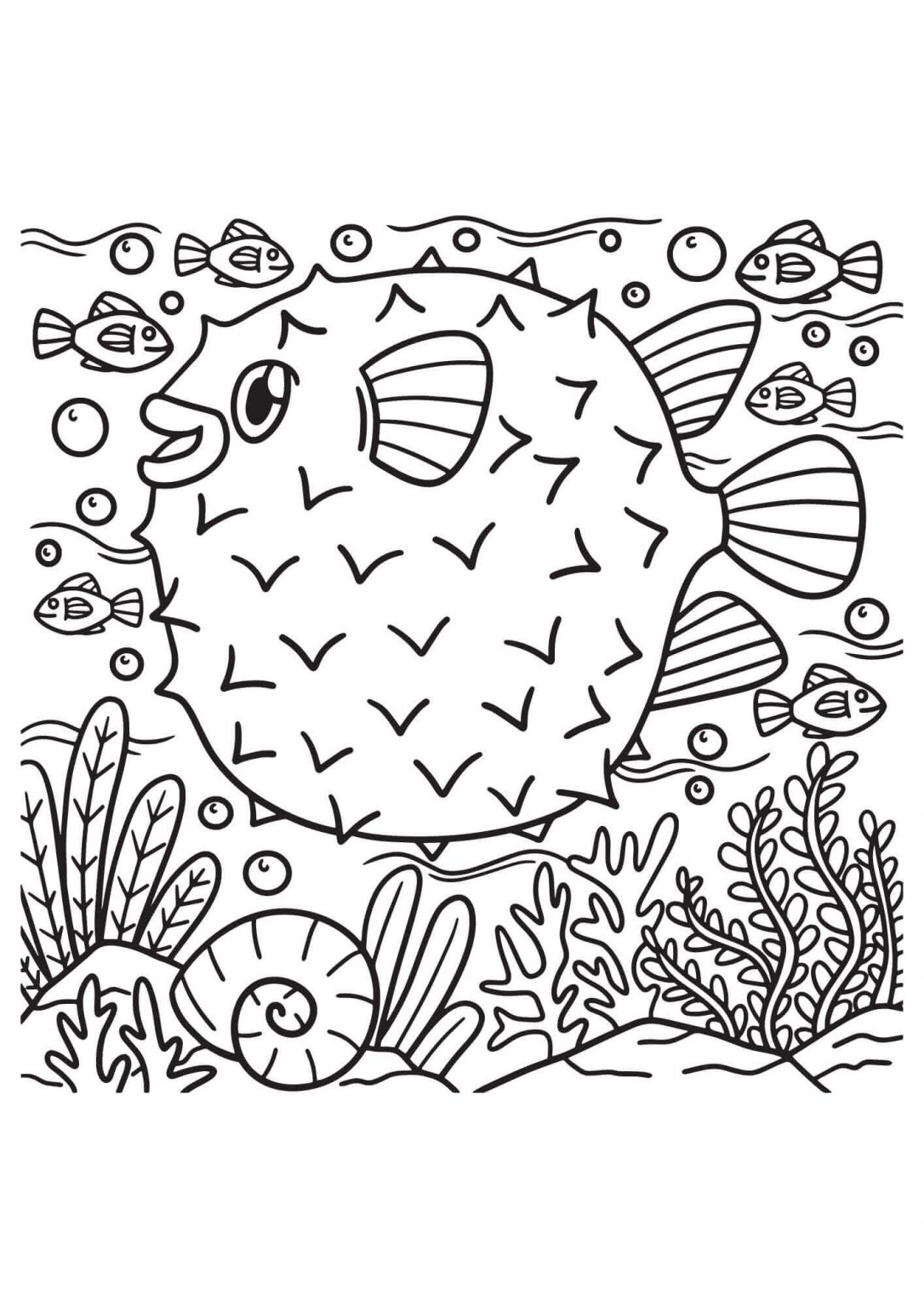 Sea creatures Color Sheets (Free + Printable) | Kokoprint.com