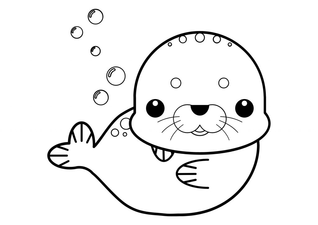 Sea creatures Color Sheets (Free + Printable) | Kokoprint.com