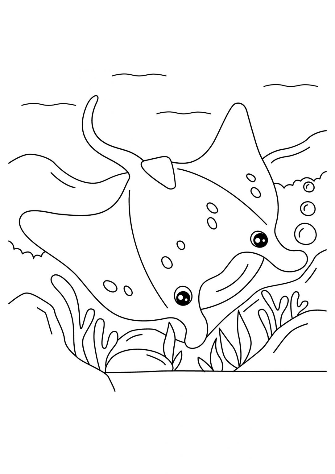 Sea creatures Color Sheets (Free + Printable) | Kokoprint.com