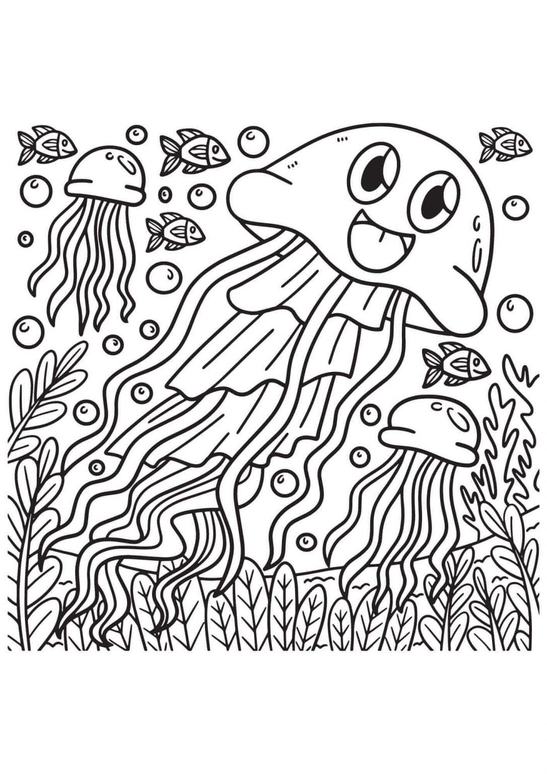 Sea creatures Color Sheets (Free + Printable) | Kokoprint.com