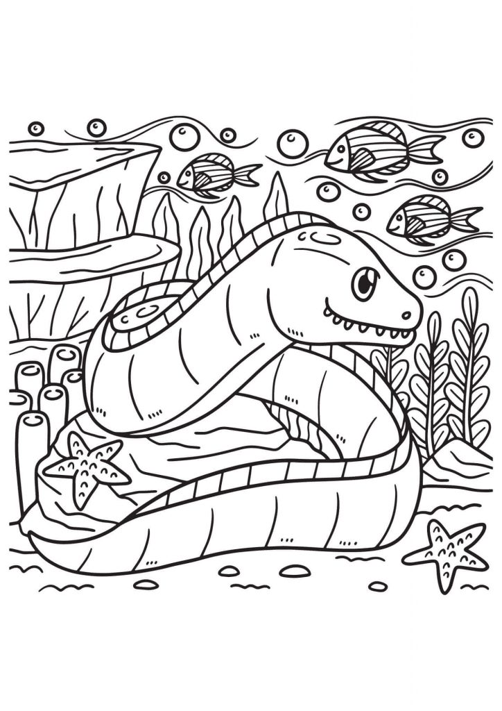 Sea creatures Color Sheets (Free + Printable) | Kokoprint.com