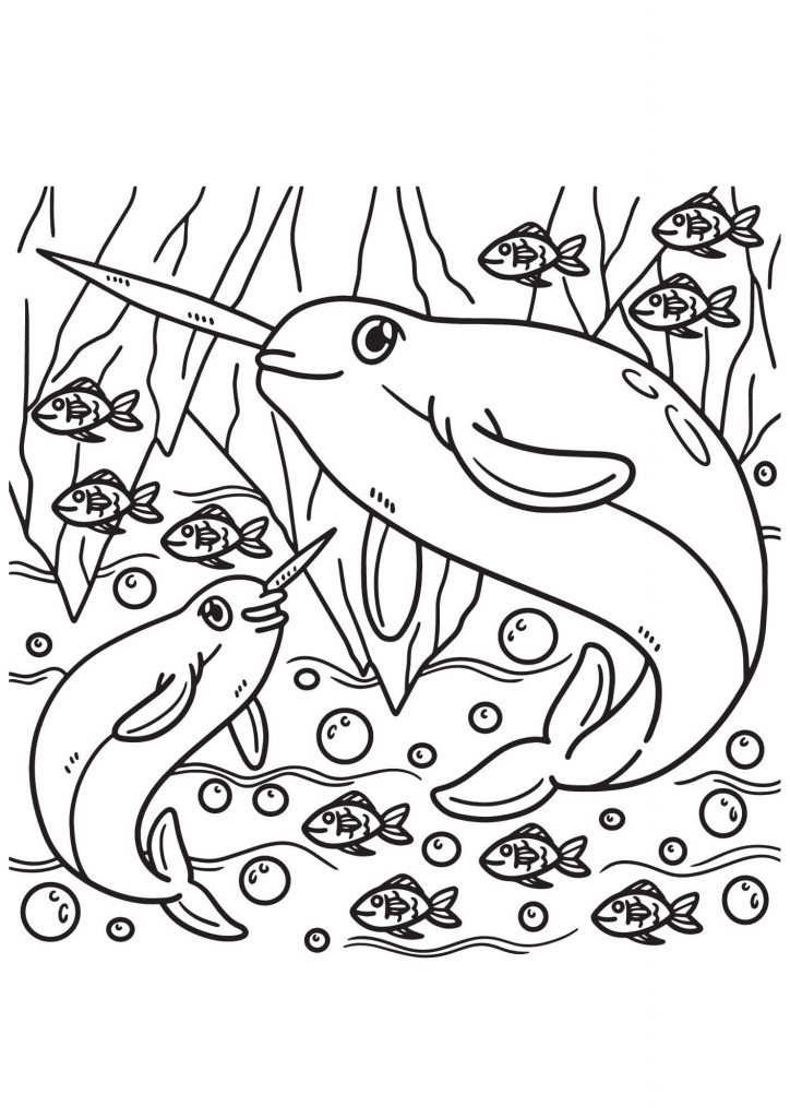 Sea creatures Color Sheets (Free + Printable) | Kokoprint.com