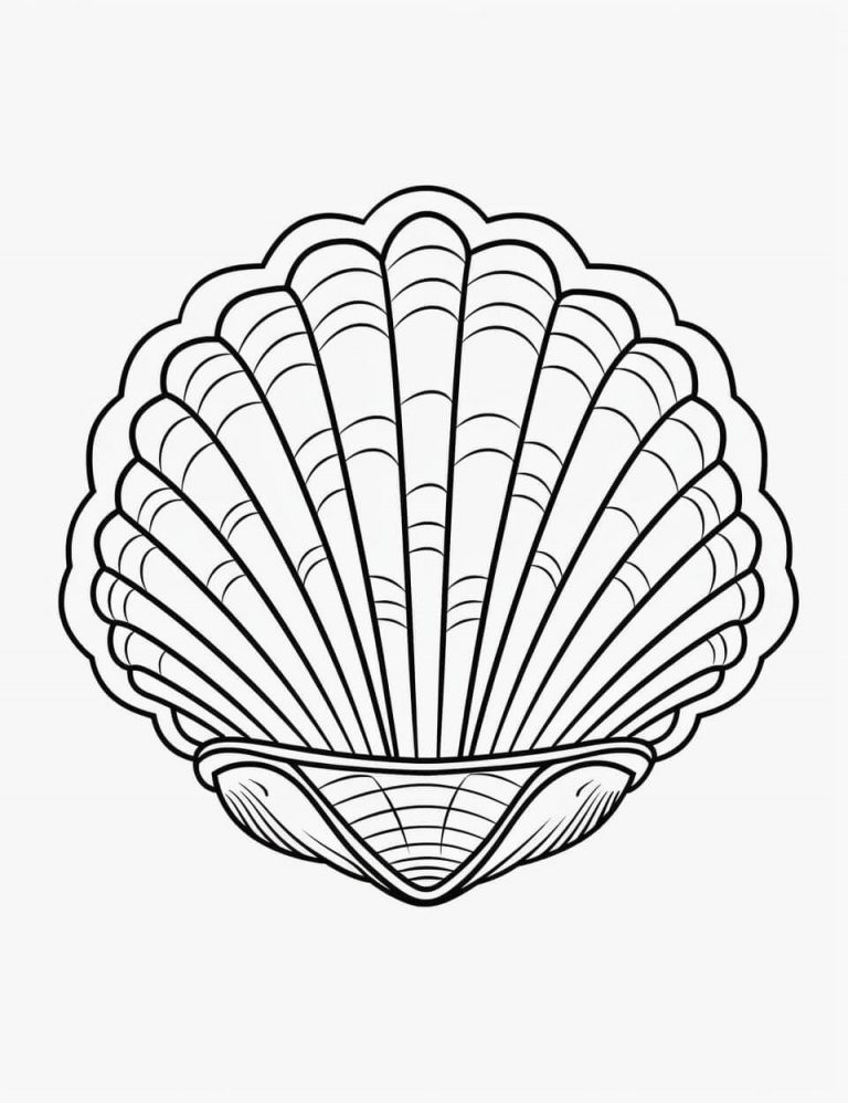 Sea shells Color Sheets (Free + Printable)