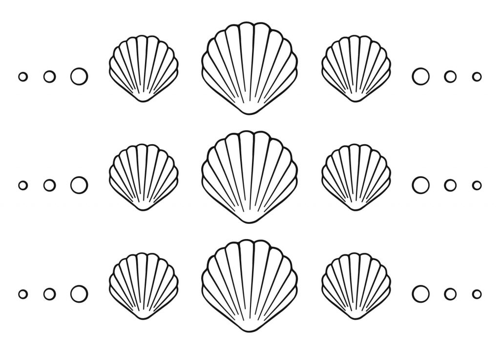 Sea shells Color Sheets (Free + Printable)