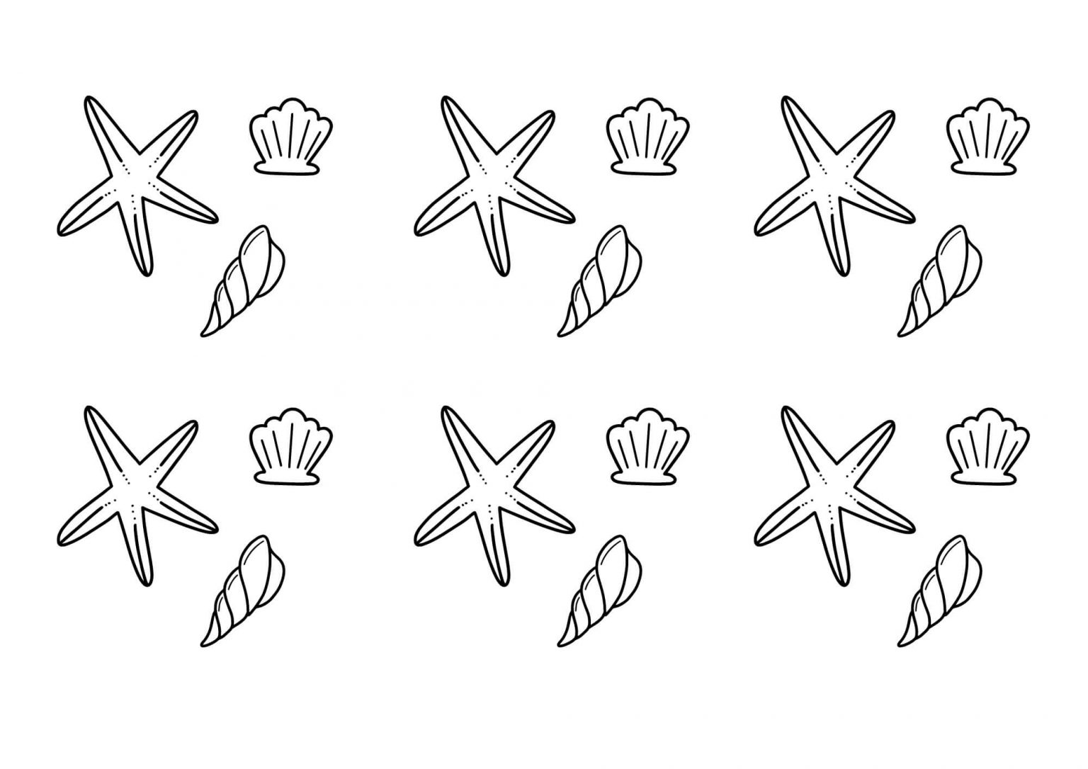 Sea shells Color Sheets (Free + Printable)