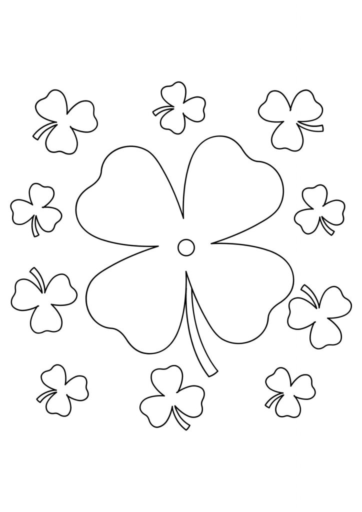 Shamrock Coloring Template (Free & Printable)