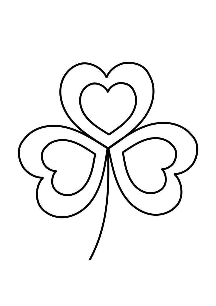 Shamrock Coloring Template (Free & Printable)