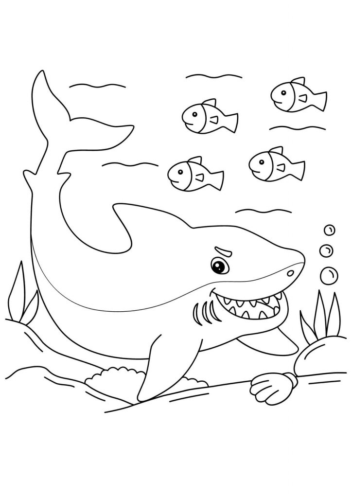 Shark Color Sheets (Free + Printable)