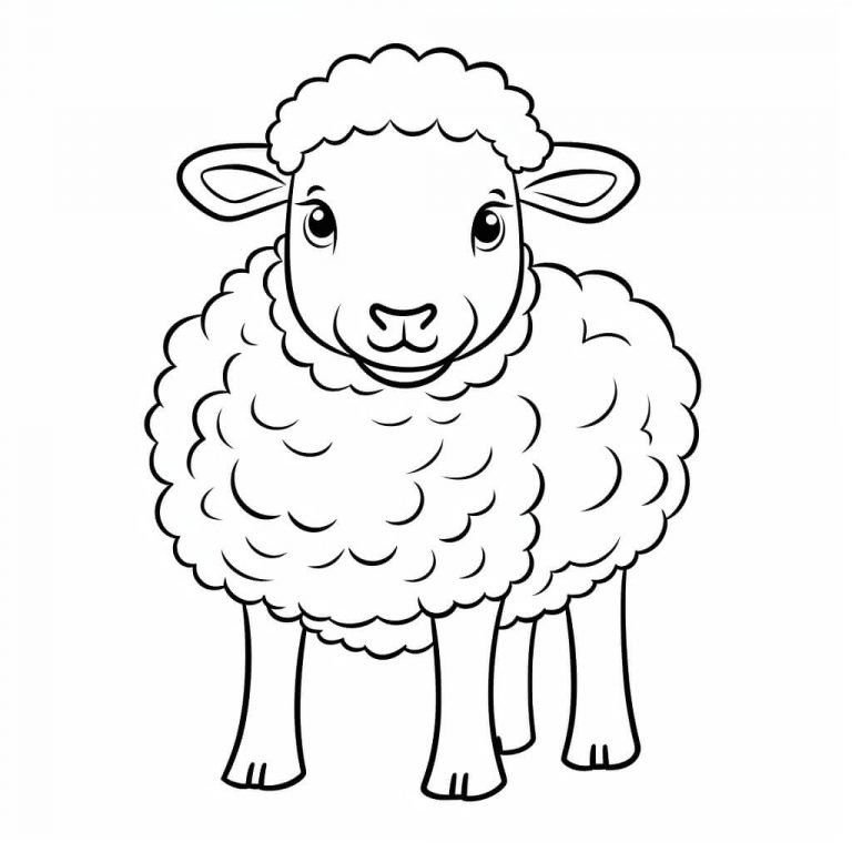 Sheep Color Sheets (Free + Printable)